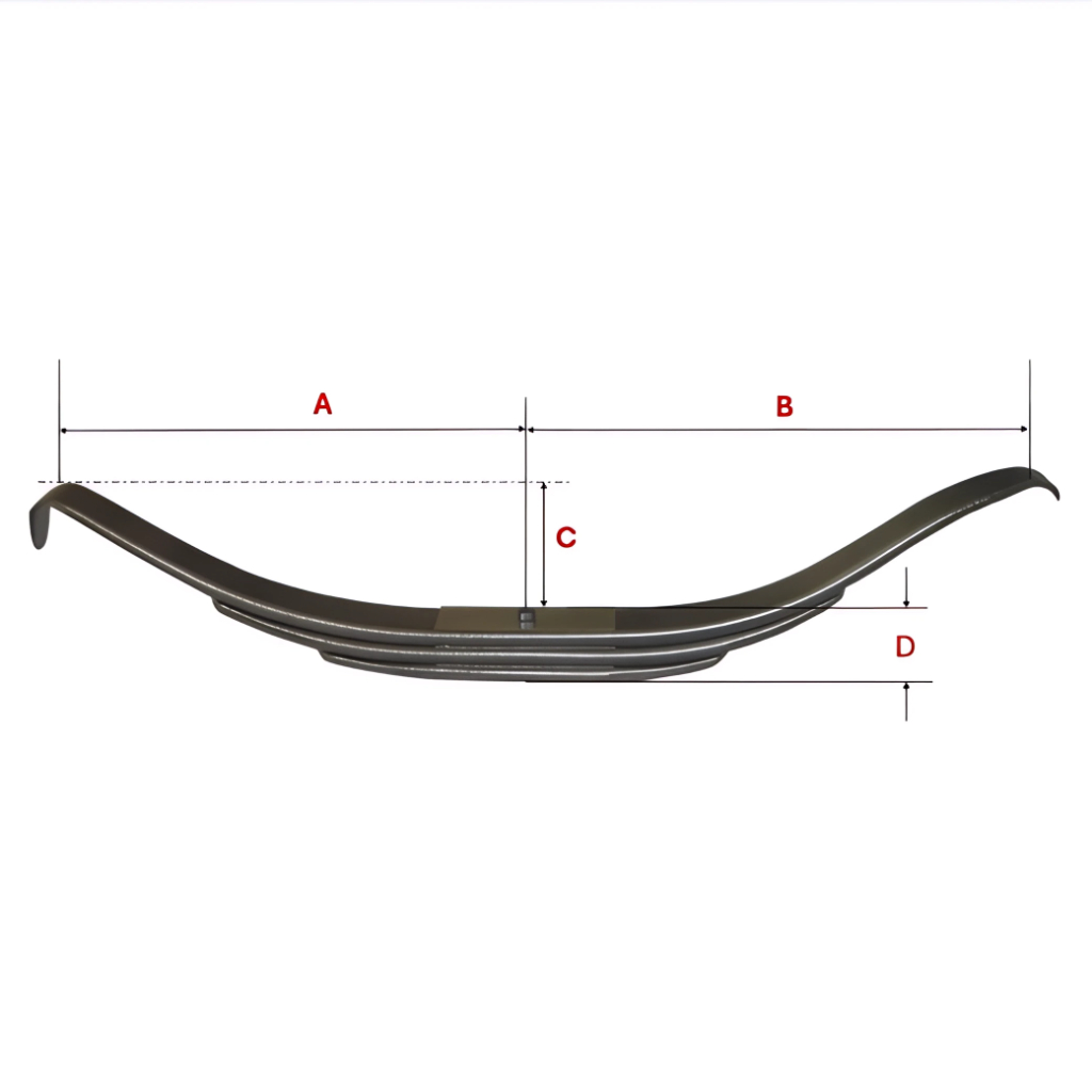 TRA-2728 TRAILER SPRING 3 LEAVES | FortPro