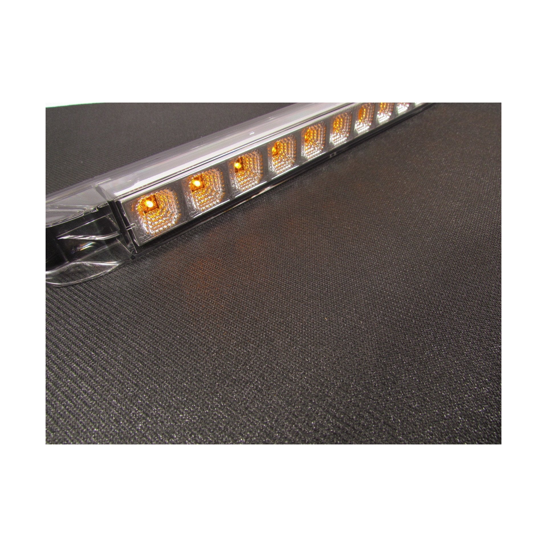 AMBER CLEAR, 11 LED LIGHT BAR INNER CHROME REFLECTOR | FortPro