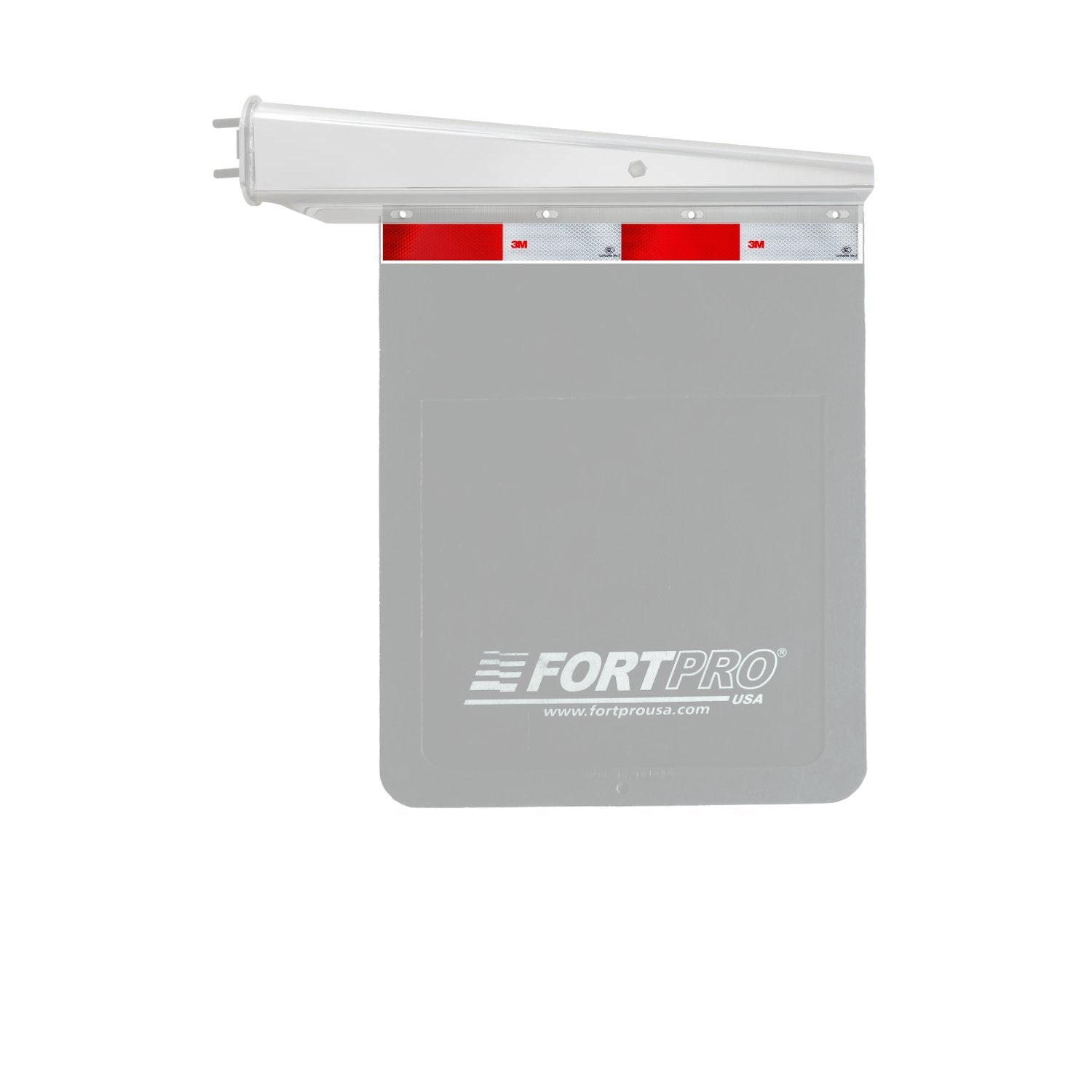MUD FLAP REFLECTOR TOP 1-1/2" X 24" STRAIGHT SOLD BY PAIR | FortPro